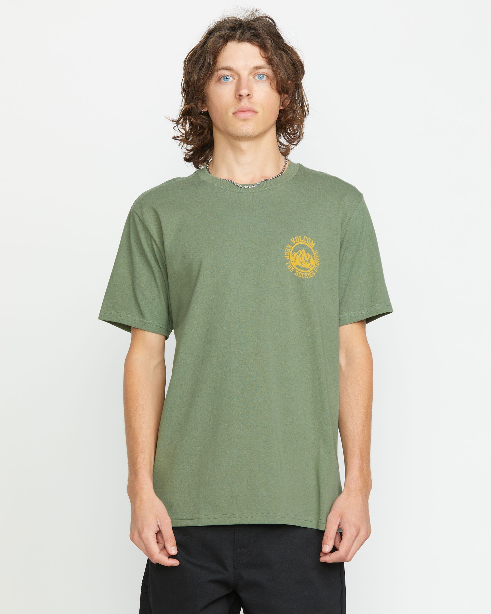 VOLCOM men's keep rockies stoned short sleeve tee